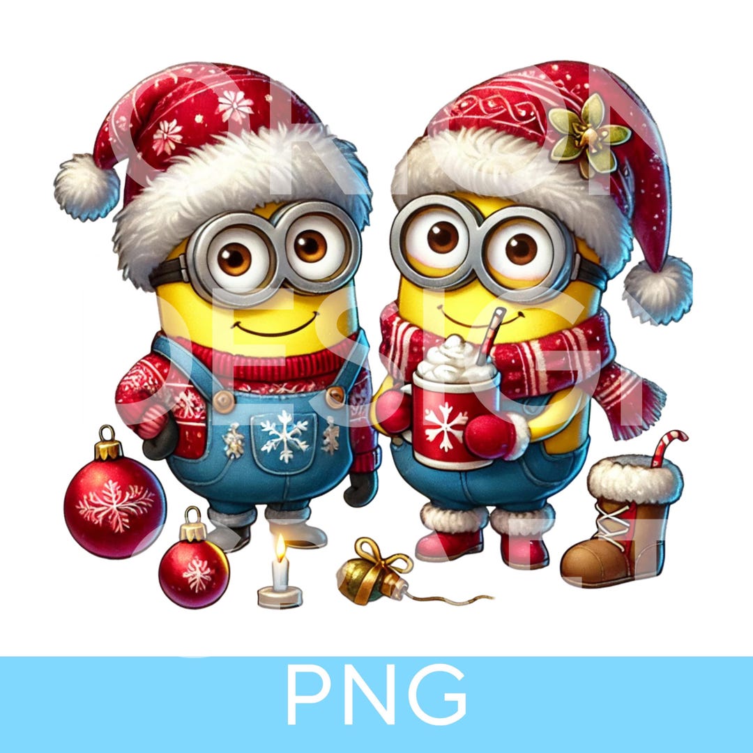 Christmas Minions Png Digital Minions Clip Art Minions Christmas PNG ...