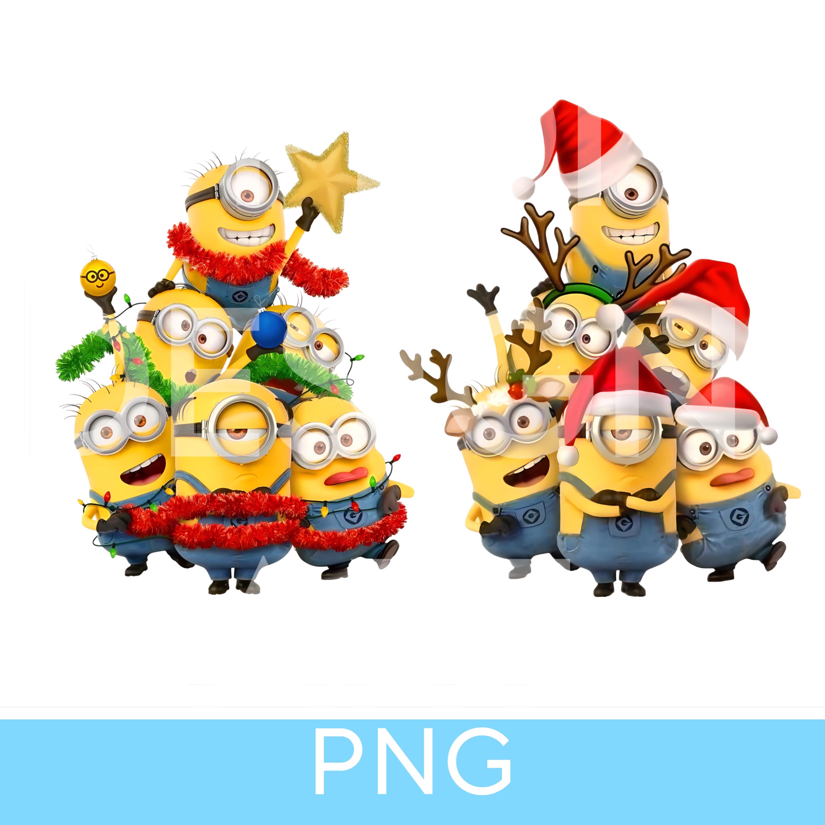 Christmas Minions 2 Png Digital Minions Clip Art Minions Christmas PNG ...