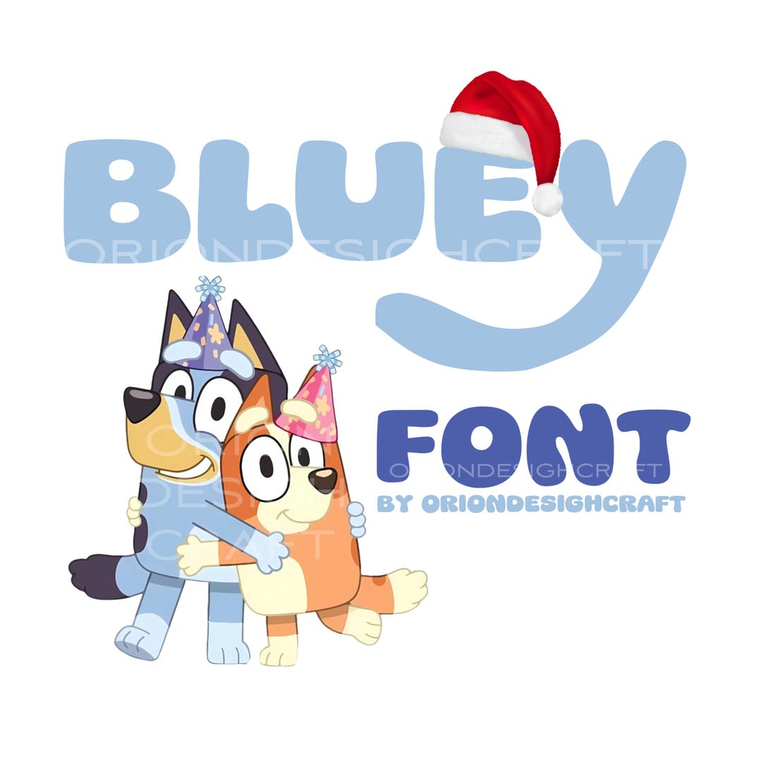 Bluey Two Fonts, Bluey Png, Kids Font, Digital Font Download, Canva ...
