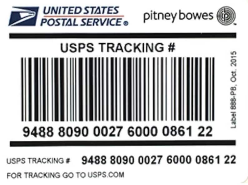 Label 888 Tracking for USPS Packages Using Stamps - Roll of 2000 Labels ...