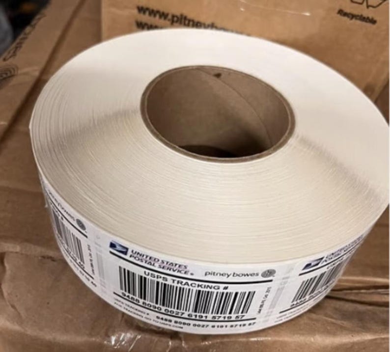Label 888 Tracking for USPS Packages Using Stamps - Roll of 2000 Labels ...
