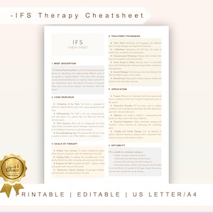 IFS Therapy Cheatsheet, Internal Family Systems Therapy Printable ...