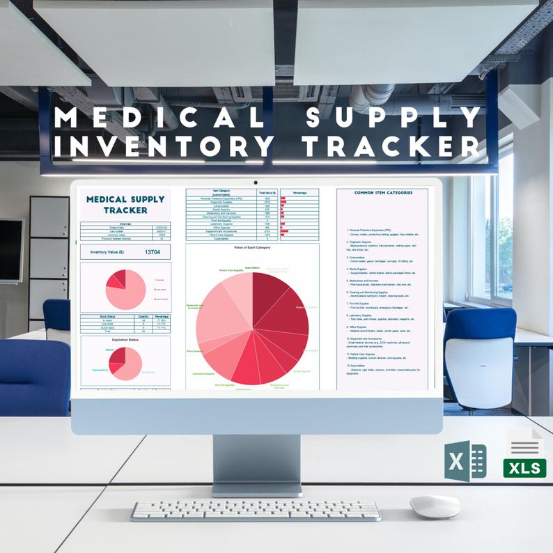 Medical Supply Inventory Tracker Template | Spreadsheet for Healthcare ...