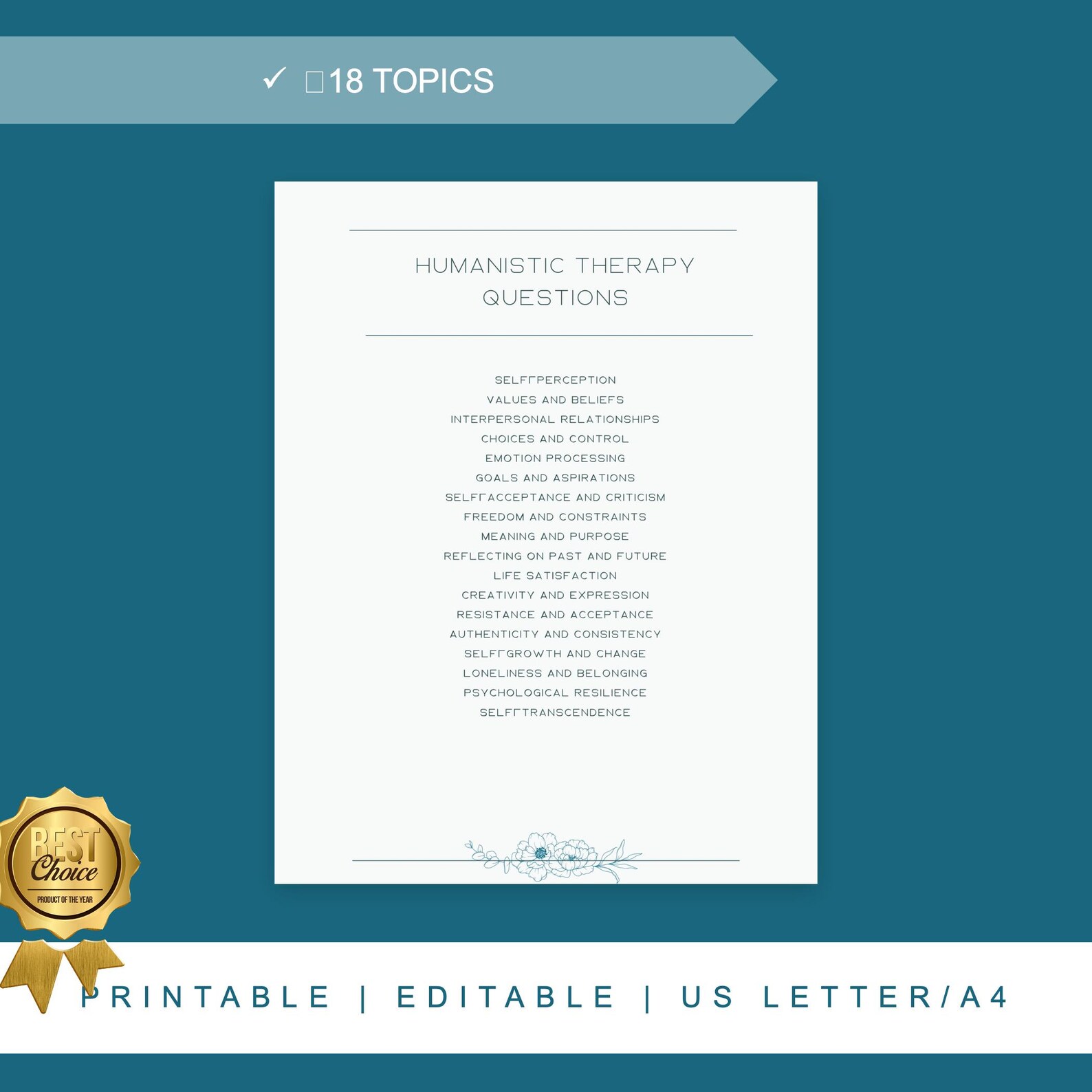 540 Humanistic Therapy Questions, Essential Therapy Session Questions ...