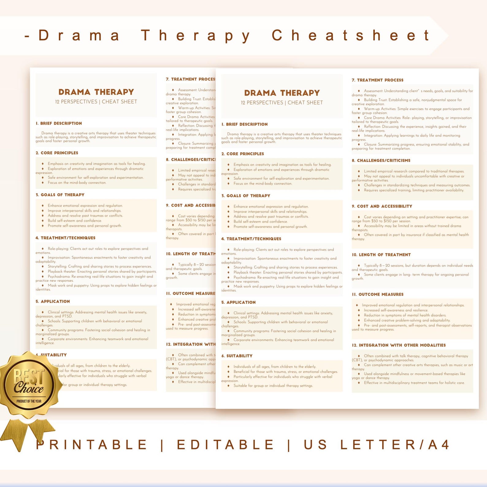 Drama Therapy Cheat Sheet, Drama Therapy Techniques and Principles ...