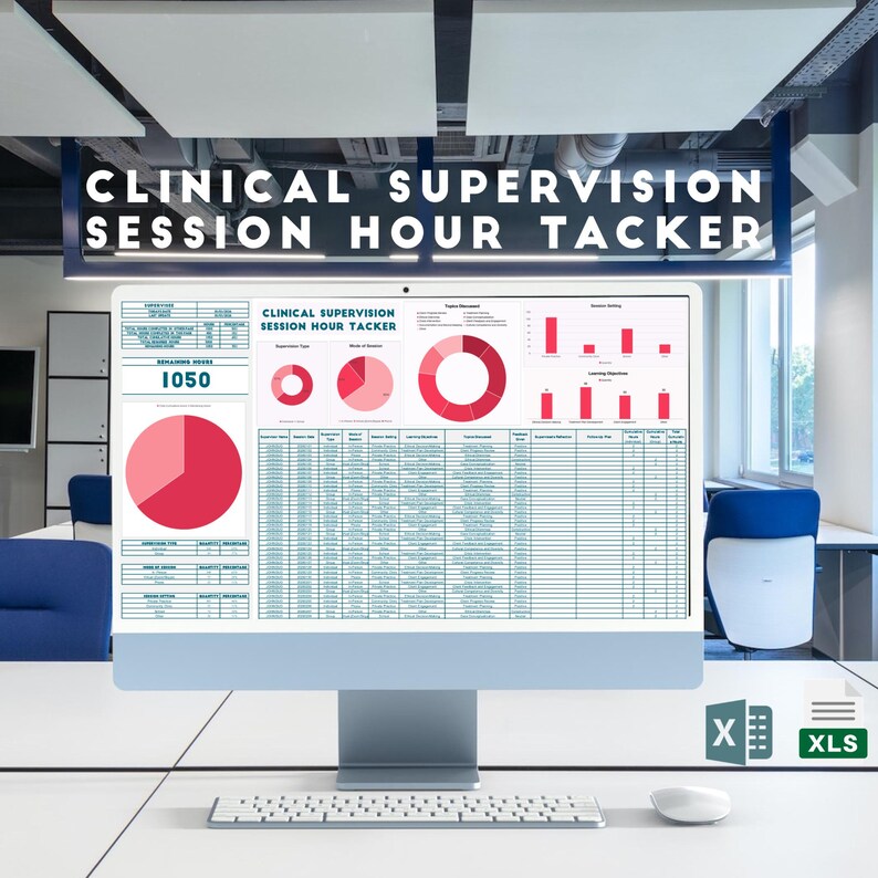 Clinical Supervision Session Tracker for Lpcs, Supervision Tracking Log ...