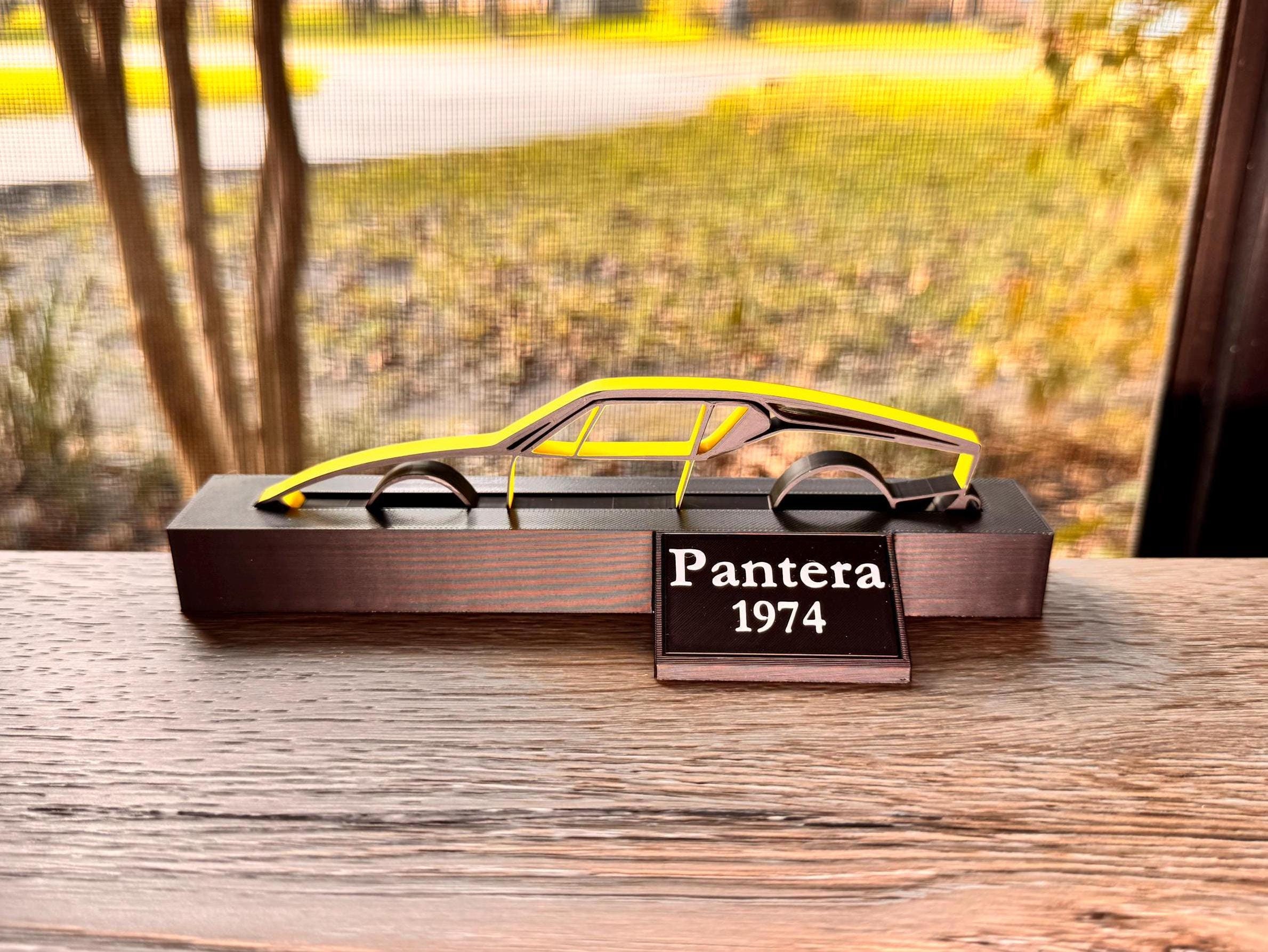 Pantera Silhouette Desktop Model | Personalized Gift for Car Lovers ...