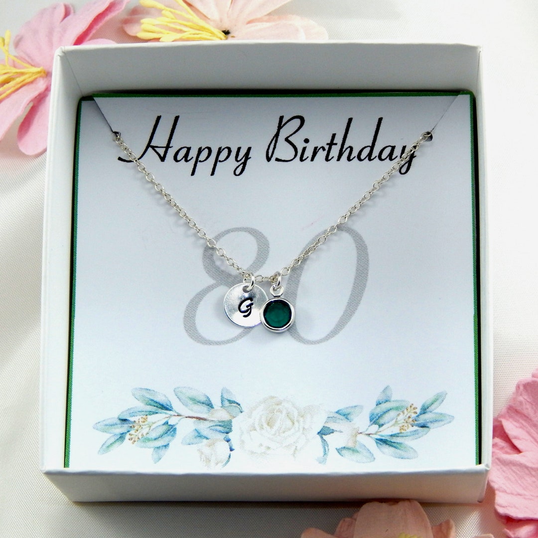 80th Birthday Gift Necklace,personalized 80th Gift,gift for 80 Birthday ...