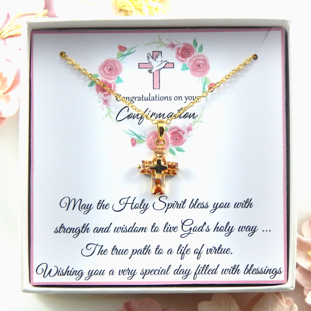 Confirmation Cross Necklace,confirmation Gift for Daughter,confirmation ...