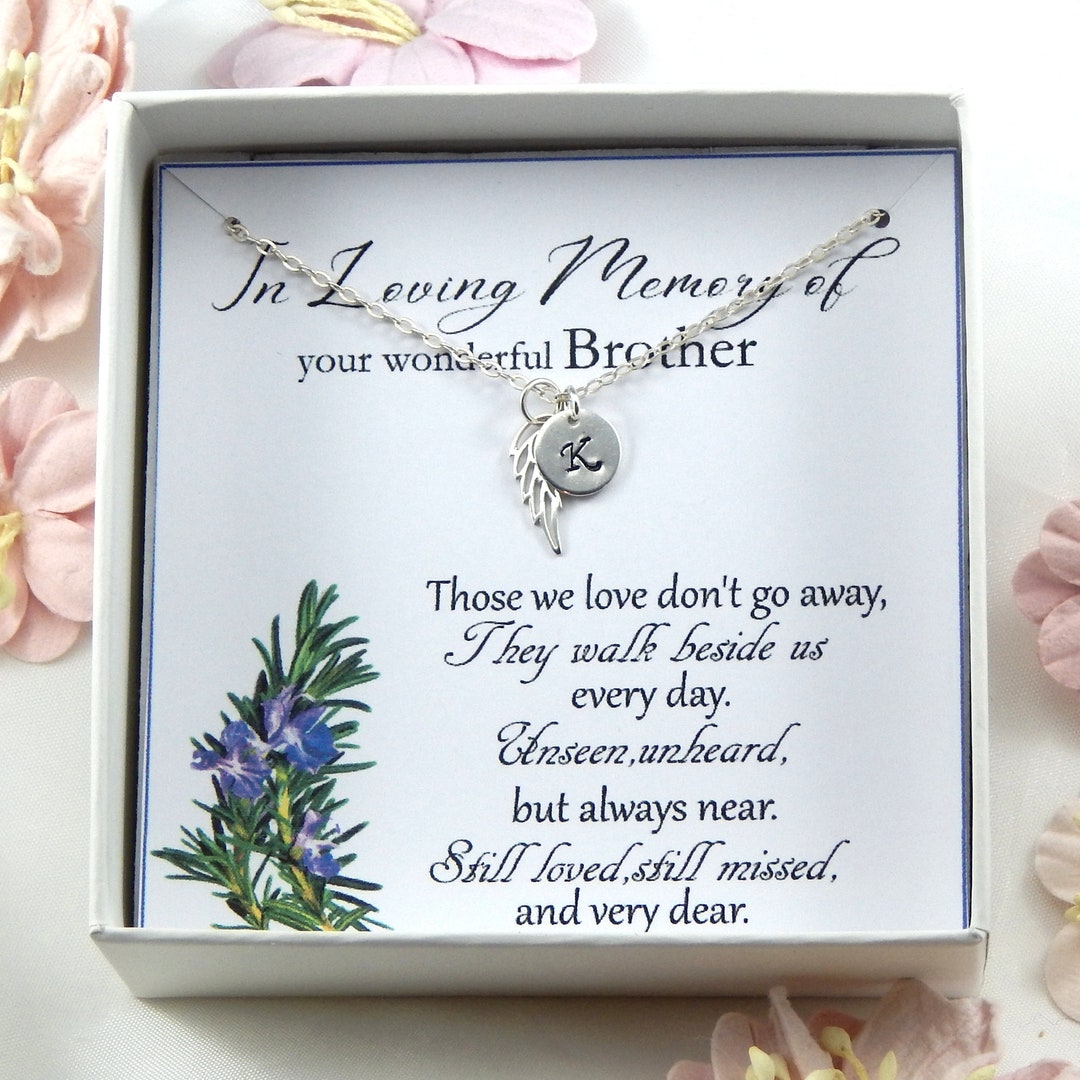Sympathy Gift,loss of Brother Necklace,brother Memorial Necklace ...
