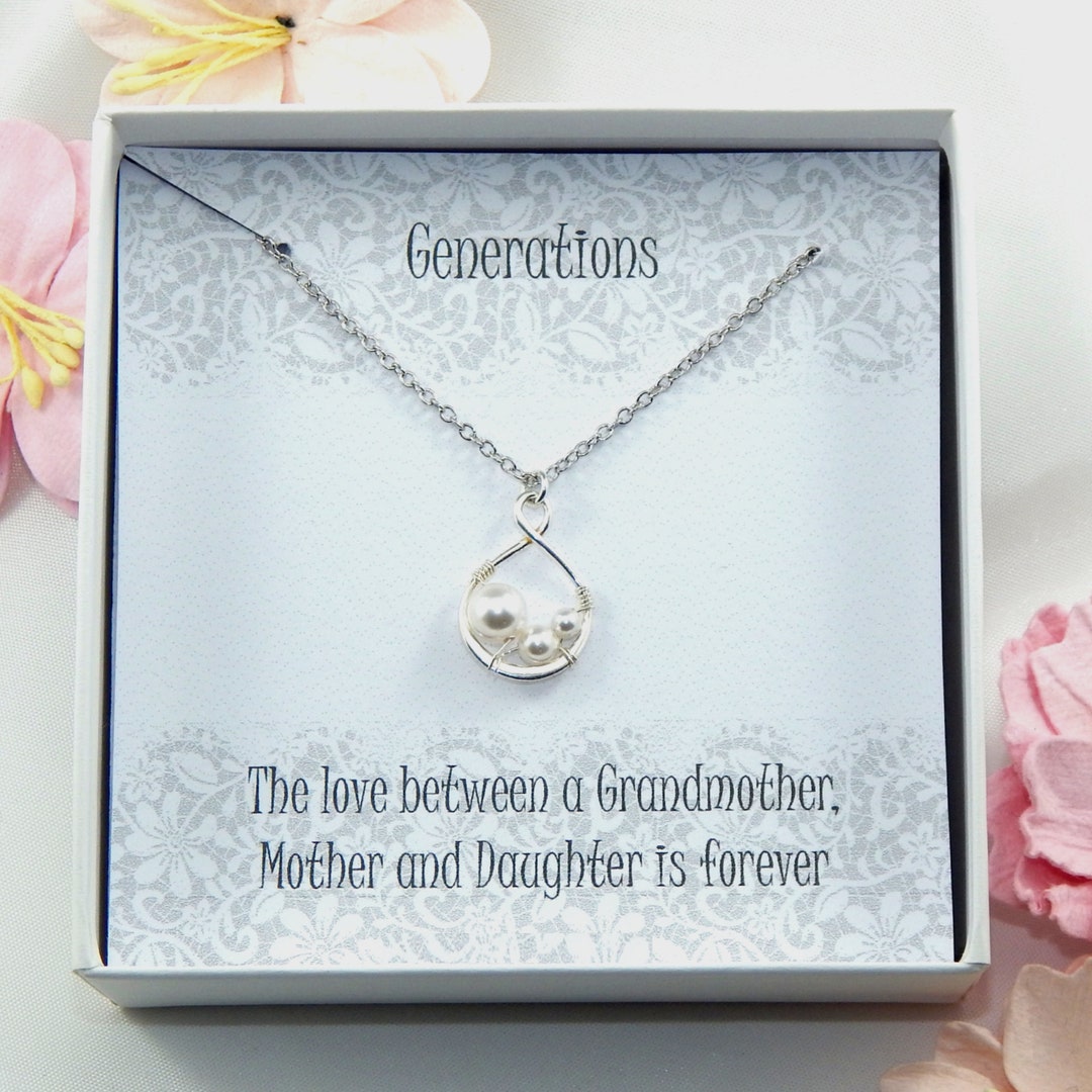 Three Generations Necklace,grandmother Necklace,grandmother of the ...