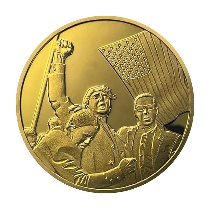 President Donald Trump Coin Design - 3D Fiber Laser Engraving Design ...