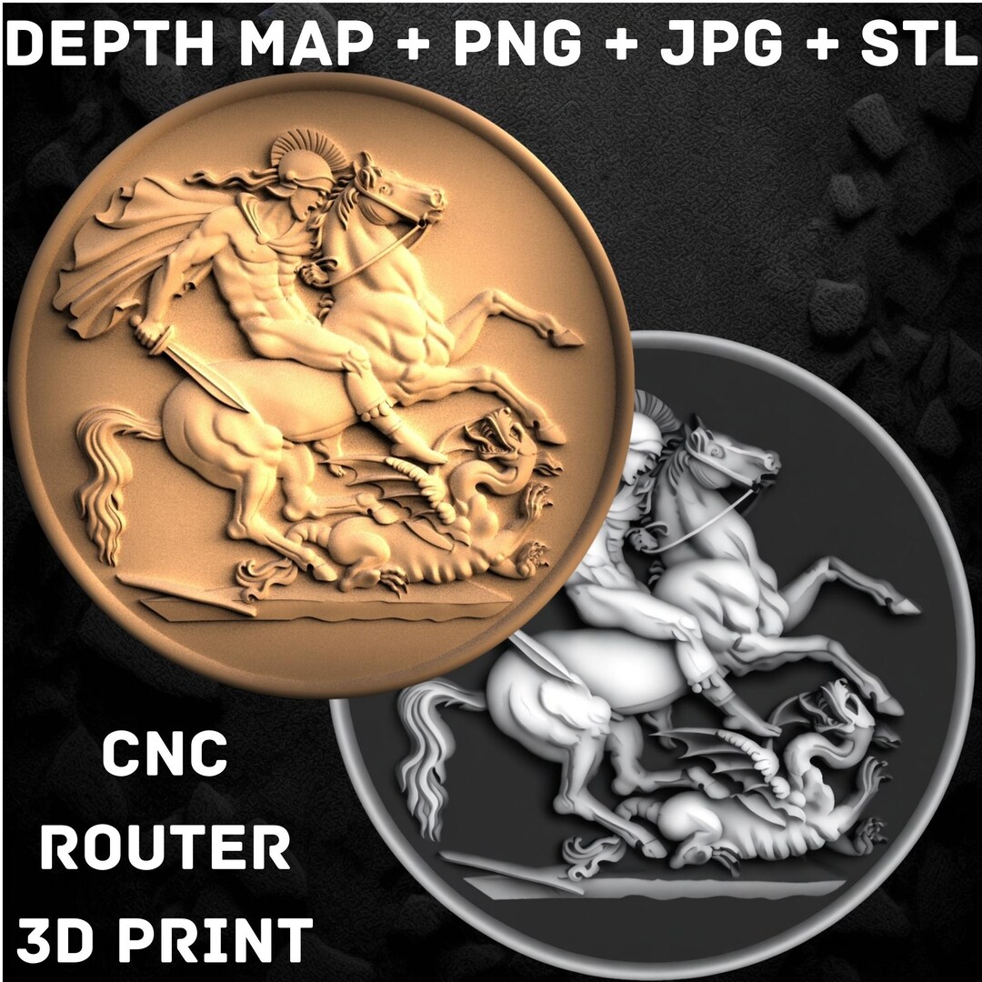 Saint George Coin Design: 3D Fiber Laser Engraving (digital Download ...