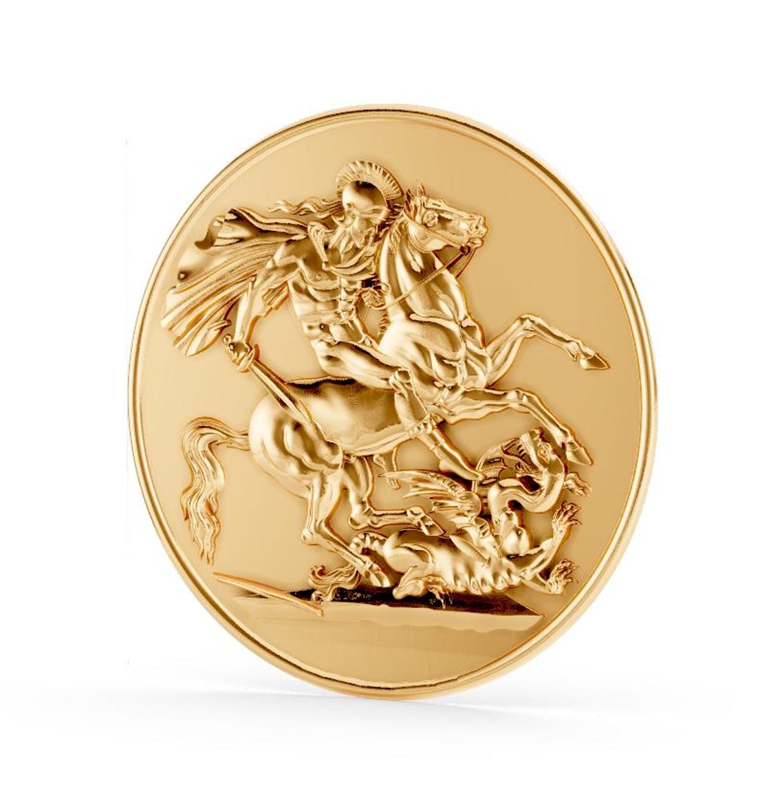 Saint George Coin Design: 3D Fiber Laser Engraving (digital Download ...