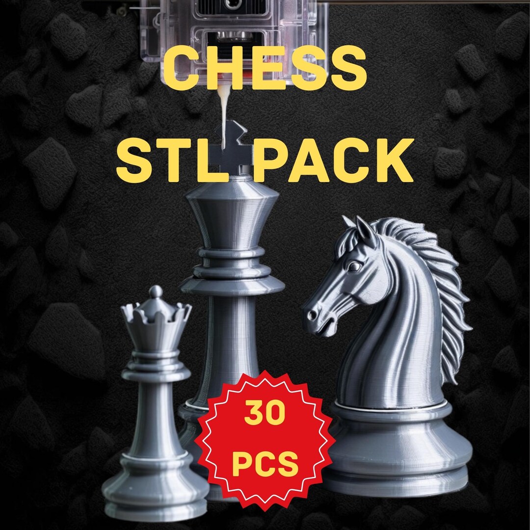 Chess Set 3D STL Files Model Pack| Ultimate Bundle for 3D Printing - Etsy