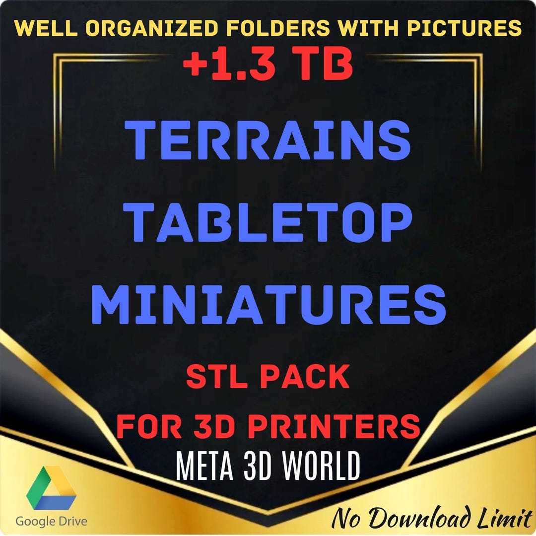 Terrains, Tabletop, Miniatures STL Pack, Bundle, for 3D Printing - Etsy