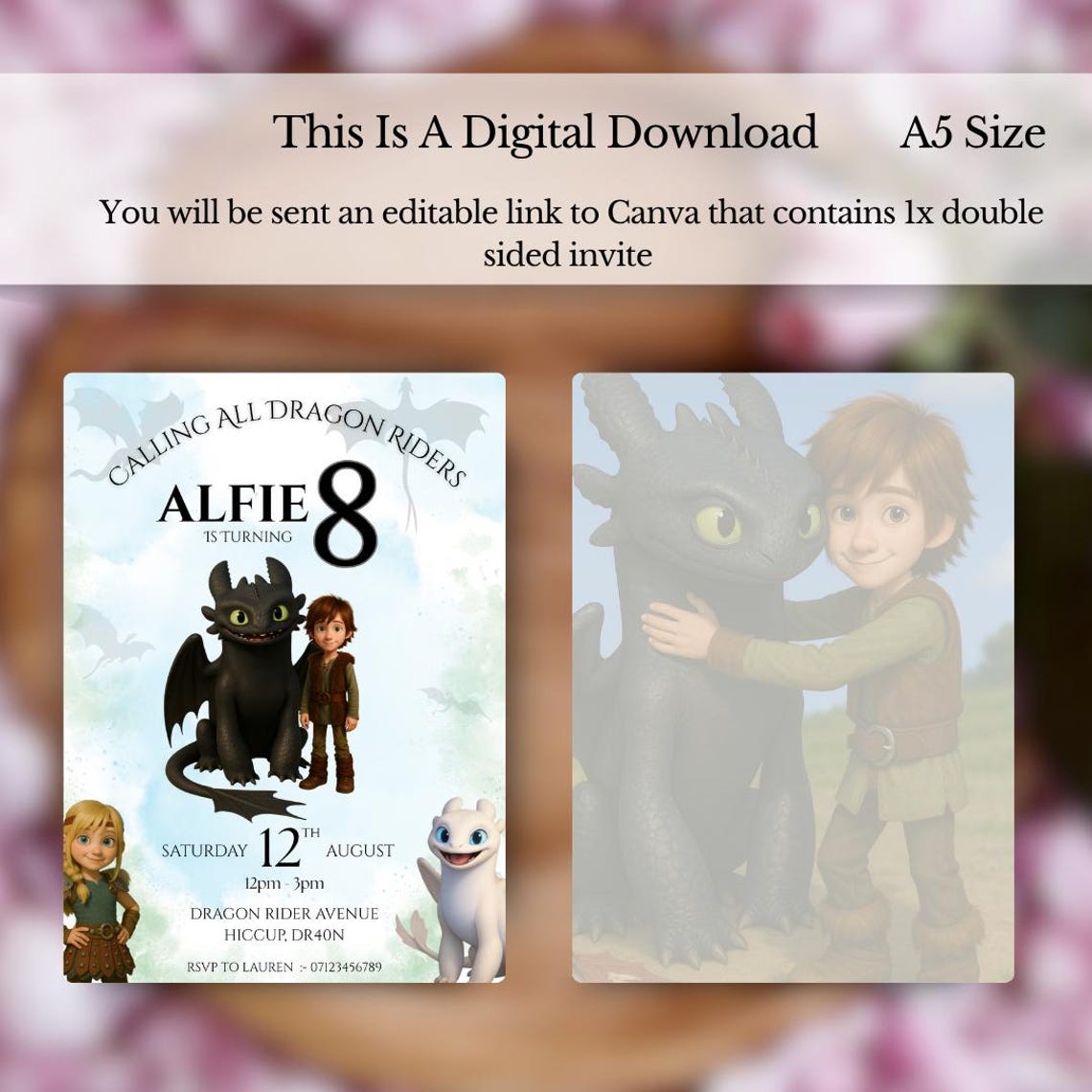 How to Train Your Dragon Birthday Invitation Template: Hiccup ...