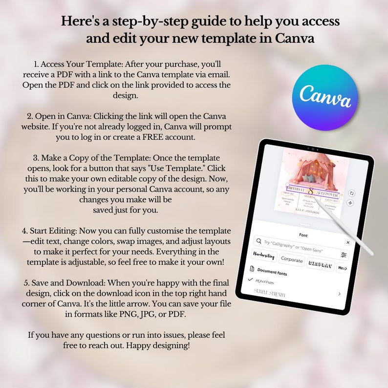 Editable Sleepover Birthday Invitation | Teepee Tent, Stars (canva ...