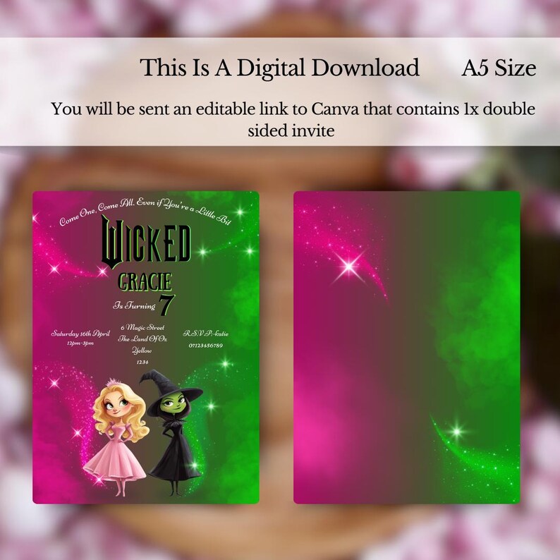 Editable Witch Party Invitation Template| Wicked Invite for Kids | DIY ...