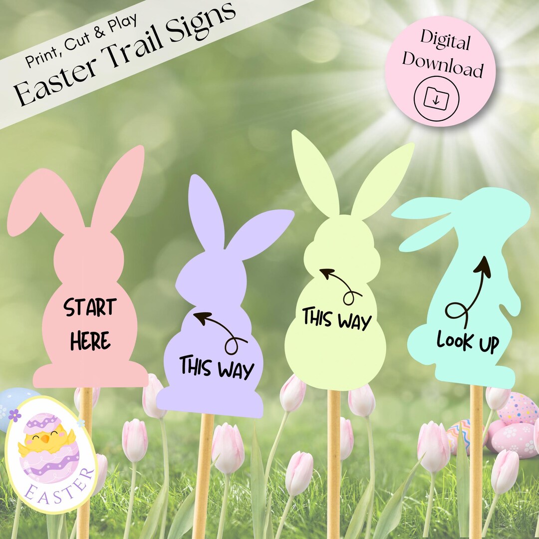 Easter Trail Signs | Fun Easter Activity | Print at Home | Easter Fun ...