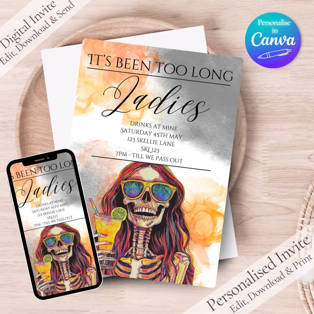 Editable Girls Night Invitation | Customisable Template | Girls Night ...