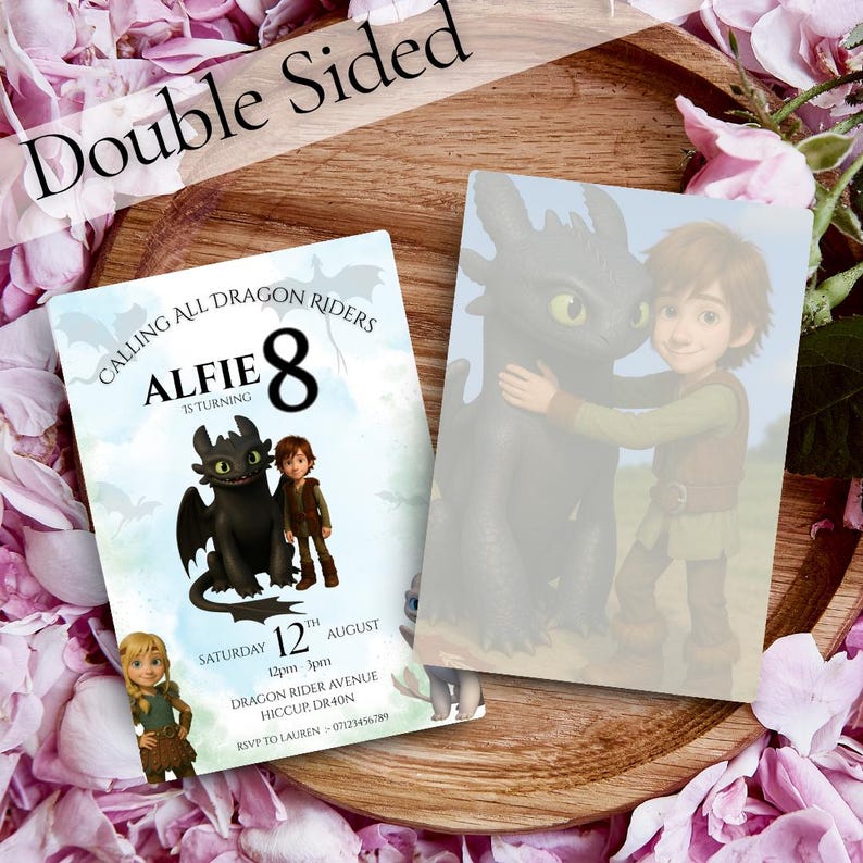 How to Train Your Dragon Birthday Invitation Template: Hiccup ...