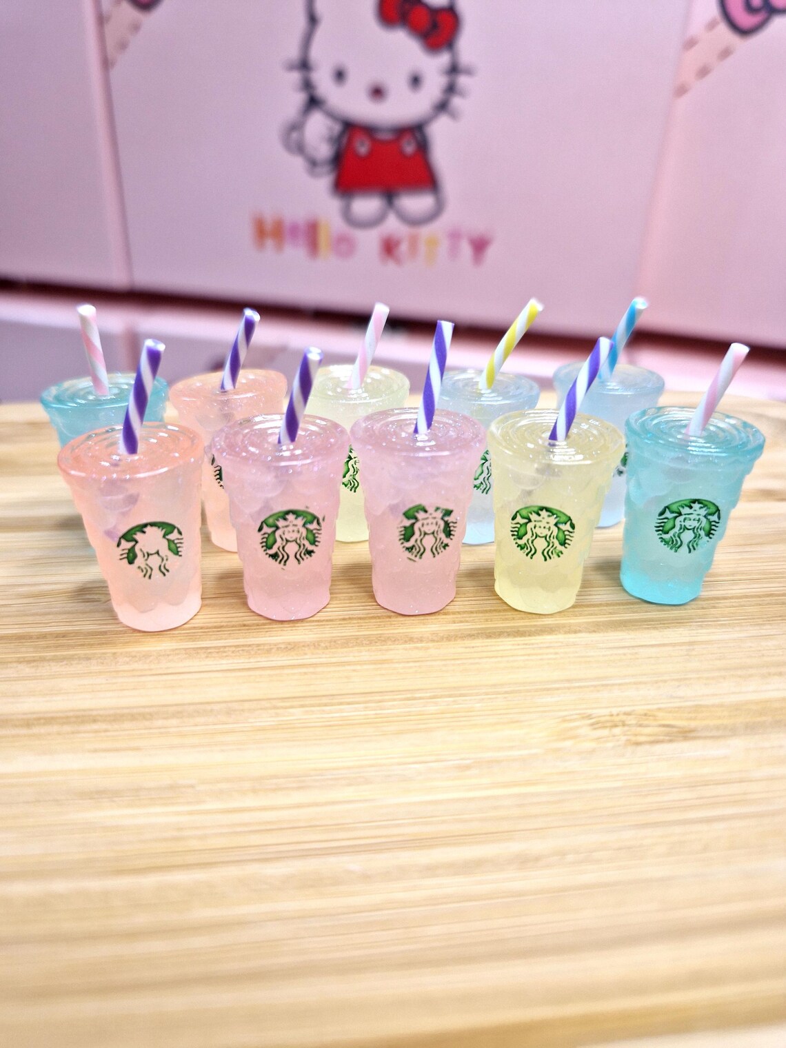 Luminous Starbucks Cups Miniature Trinkets (1 Set of 10 Random Colours ...