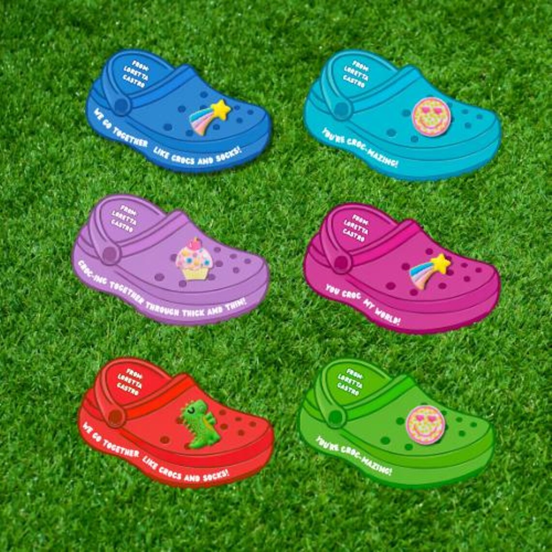 Printable Kids Croc Valentine Card - Valentine Card for Classroom ...