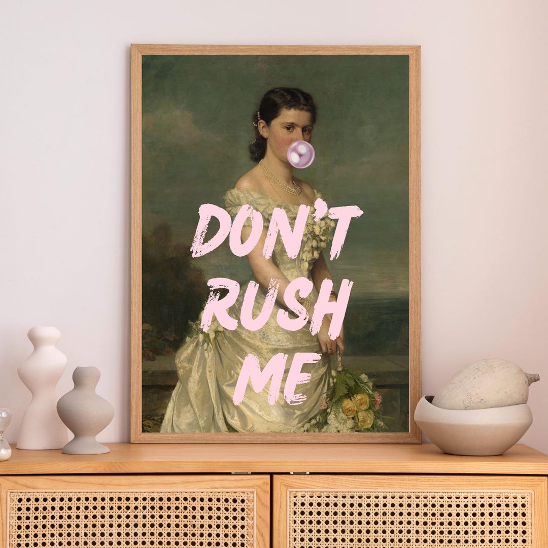 Don't Rush Me Vintage Poster – Digital Download Wall Art, Retro ...