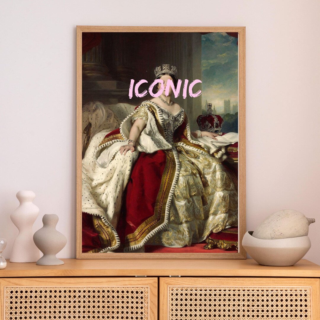 Royal Queen Portrait Print – Iconic Regal Wall Art – Vintage Painting ...
