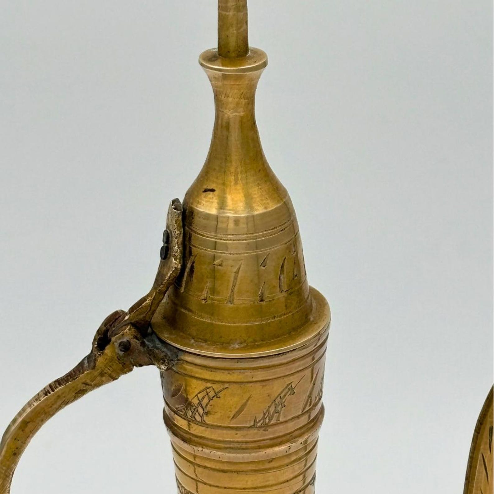 Vintage Brass Ewer Engraved Dallah Pitcher/teapot. - Etsy