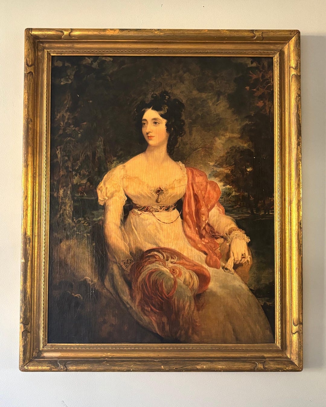 Vintage Lady Peel Portrait – Regency Style, Ornate Gold Frame. Prized ...