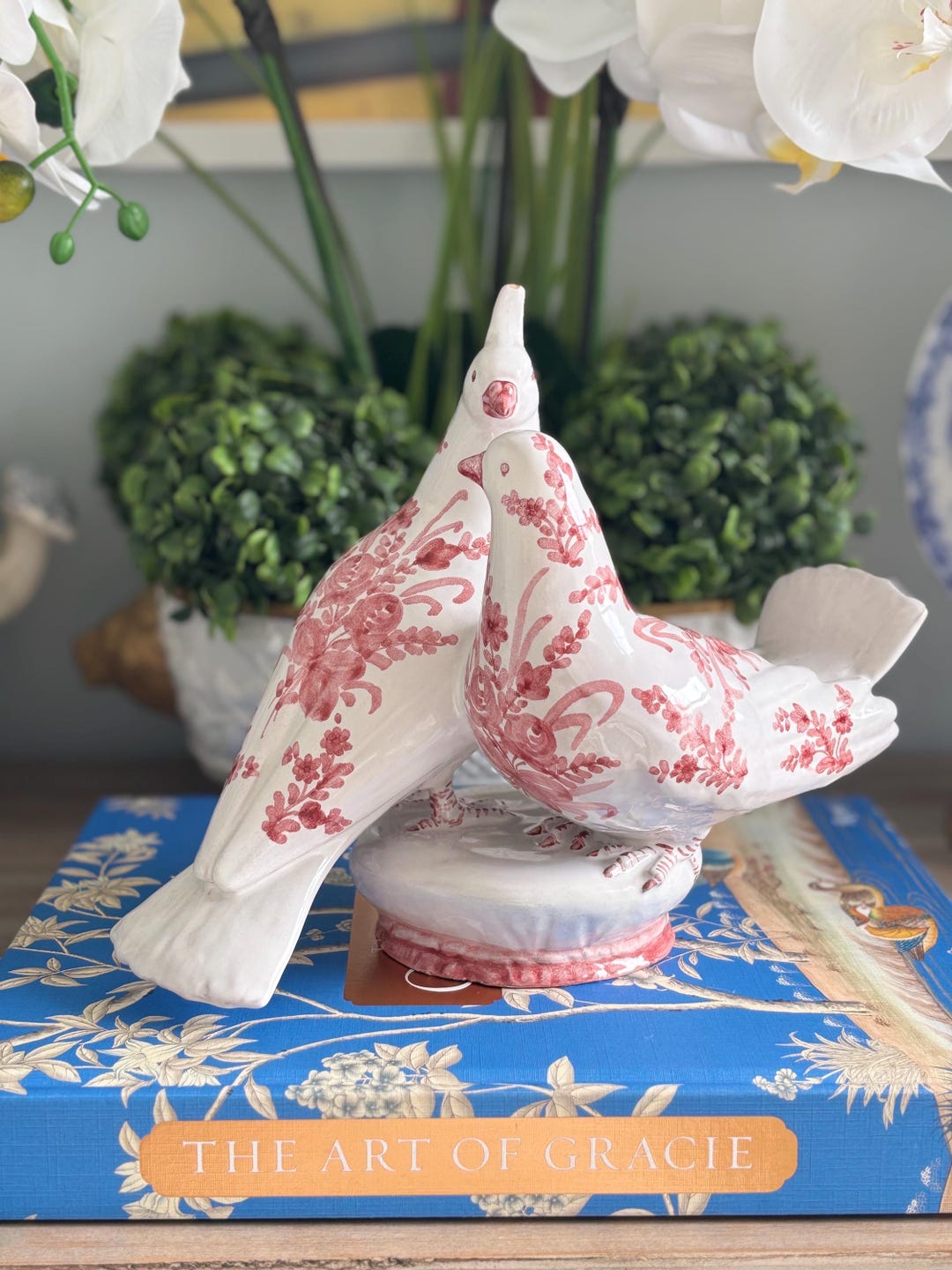 Italian Ceramic Dove Sculpture: Meiselman Lovebirds Figurine. Prized ...