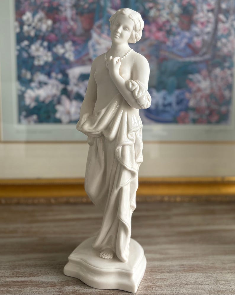 Vintage Belleek Porcelain Figurines – Affection & Meditation, Irish ...