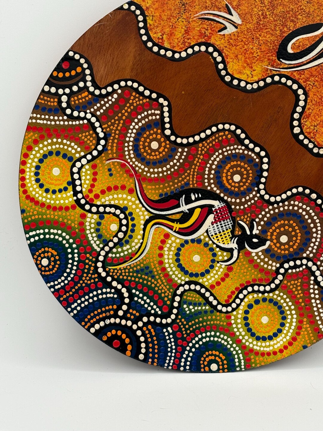 Vintage Aboriginal Native Reib Handpainted Dot Art Plate From Valdo ...
