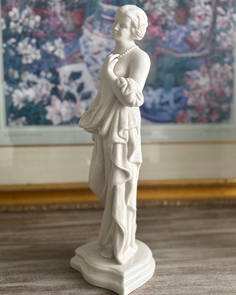 Vintage Belleek Porcelain Figurines – Affection & Meditation, Irish ...
