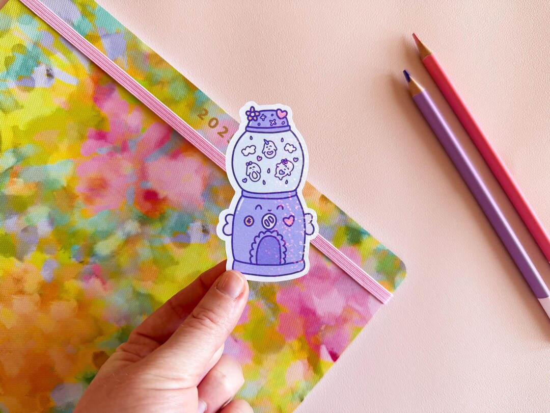 Pastel Gumball Machine Sticker, Holographic - Etsy