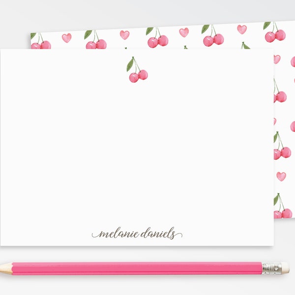 Cherry Note Cards - Etsy