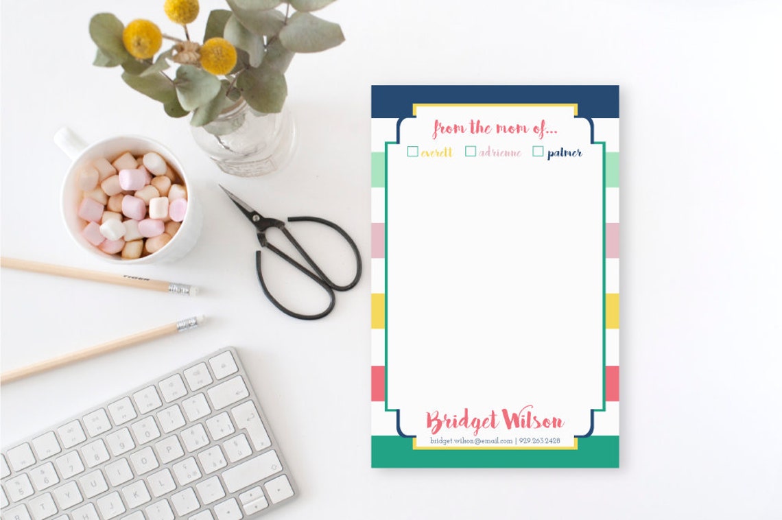 From the Mom of Notepad, Personalized Notepad for Mom, Custom Notepad ...