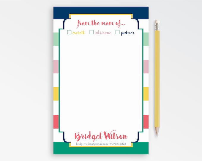 From the Mom of Notepad, Personalized Notepad for Mom, Custom Notepad ...