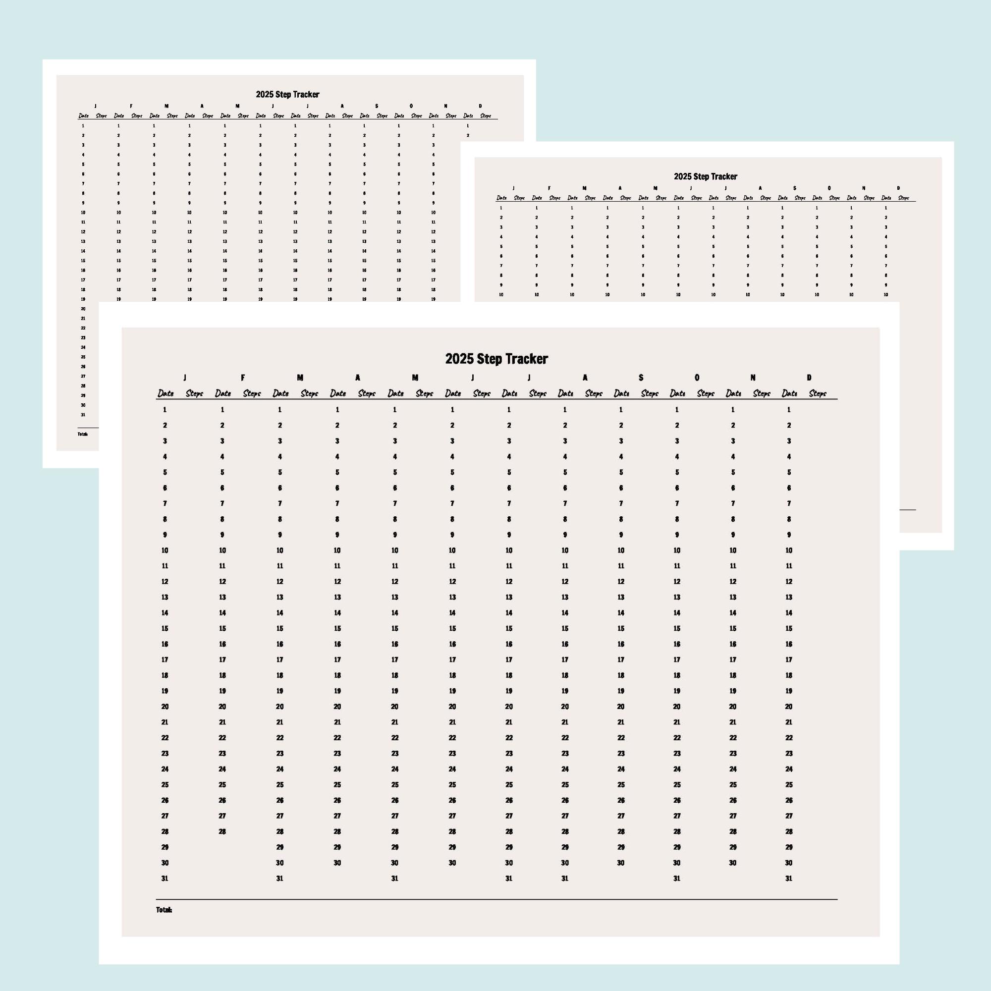 2025 Printable Step Tracker - Etsy