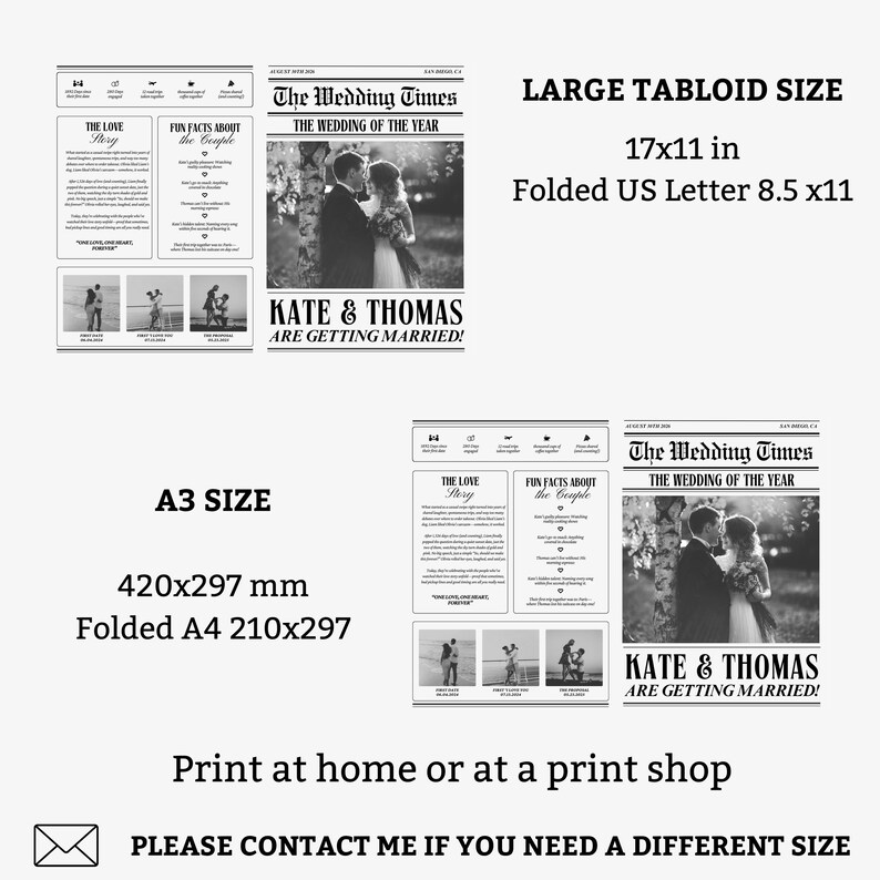 Wedding Newspaper Template With Photo, Wedding Newspaper Template ...