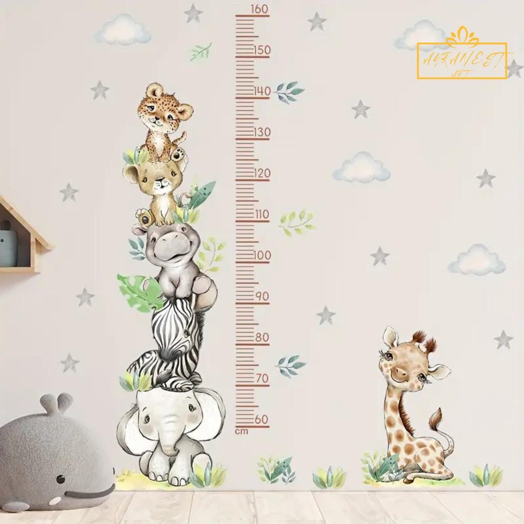 Zebra Growth Chart Wall Decal: Minimalist Nursery Decor - Etsy
