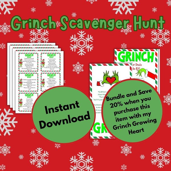 Grinch Scavenger Hunt - Etsy