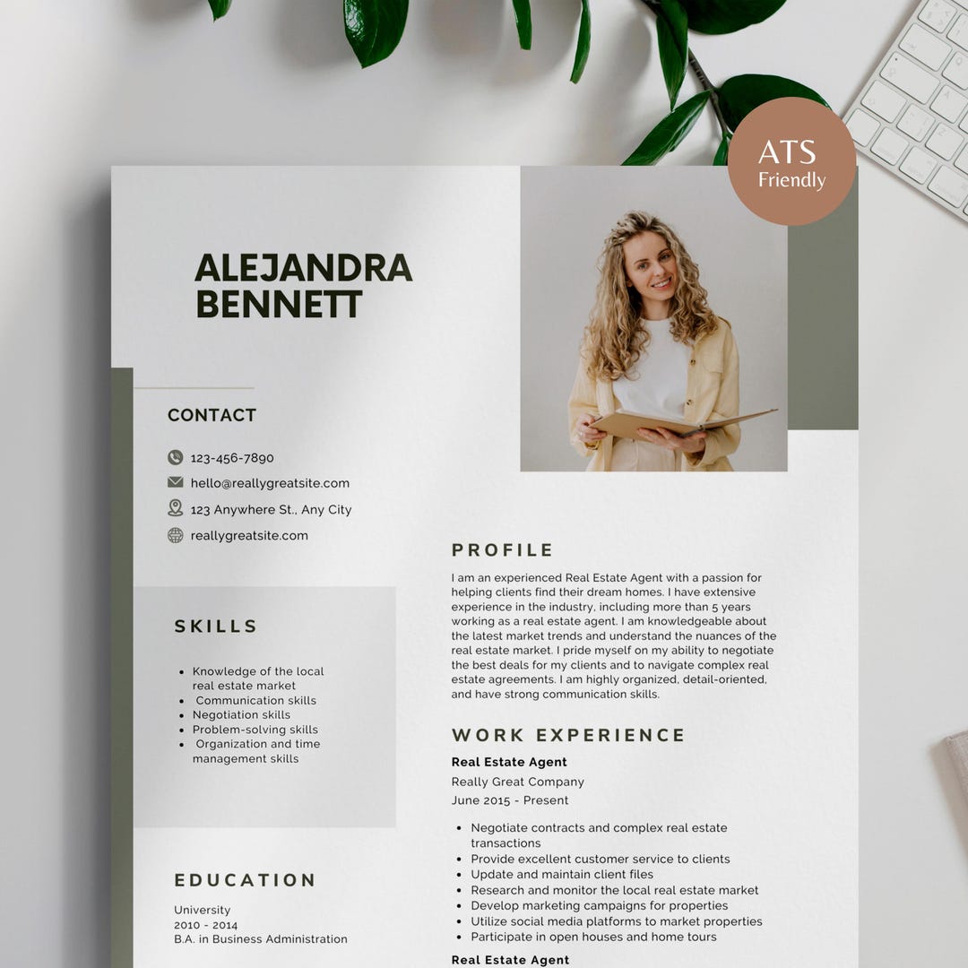 Minimalist Resume Template, ATS Friendly, Professional CV for Word ...