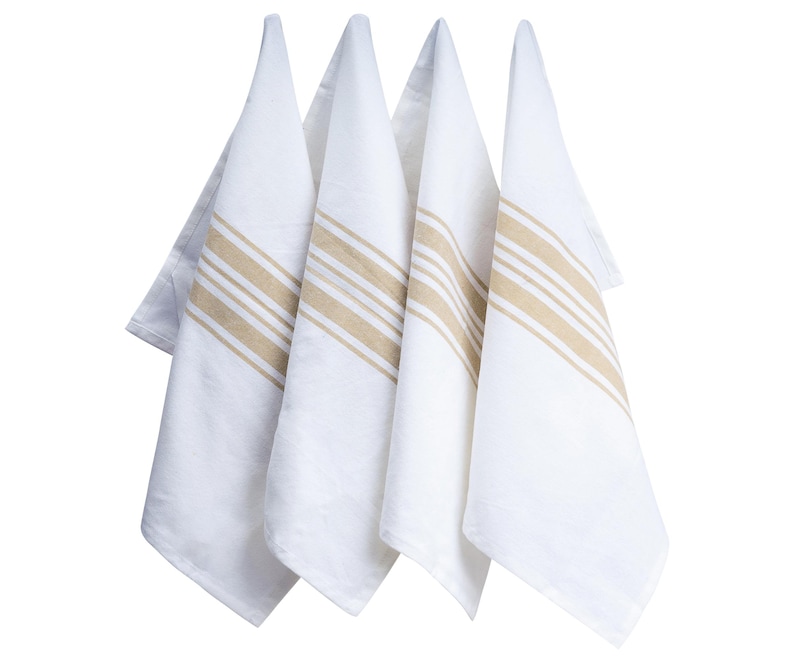 Striped Cotton Kitchen Towels, Housewarming Table Decor, Farmhouse Dish ...