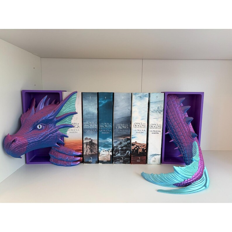 Sea Dragon Book Nook Fantasy Set Book Ends - Etsy UK