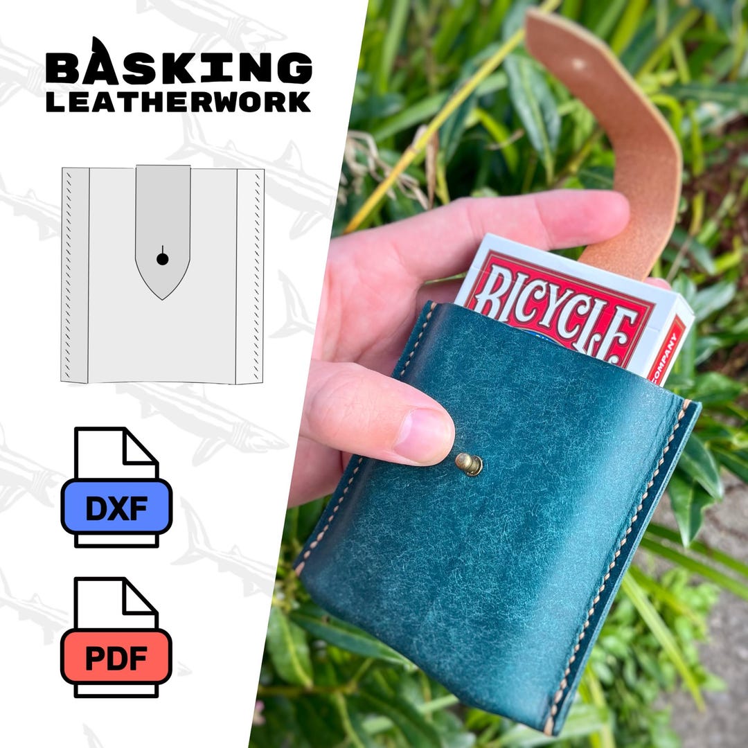 Playing Card Sleeve | Leathercraft Pattern | Leather Template Design ...