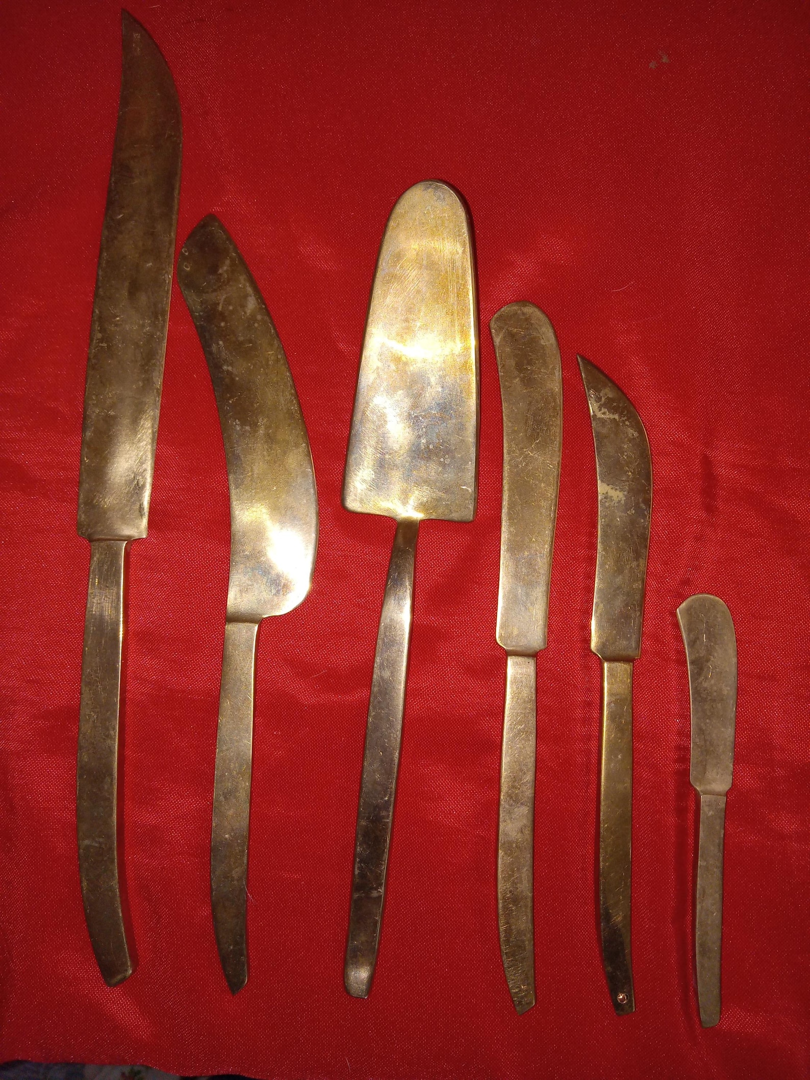 Vintage 101pc Bronze Flatware Set - Etsy