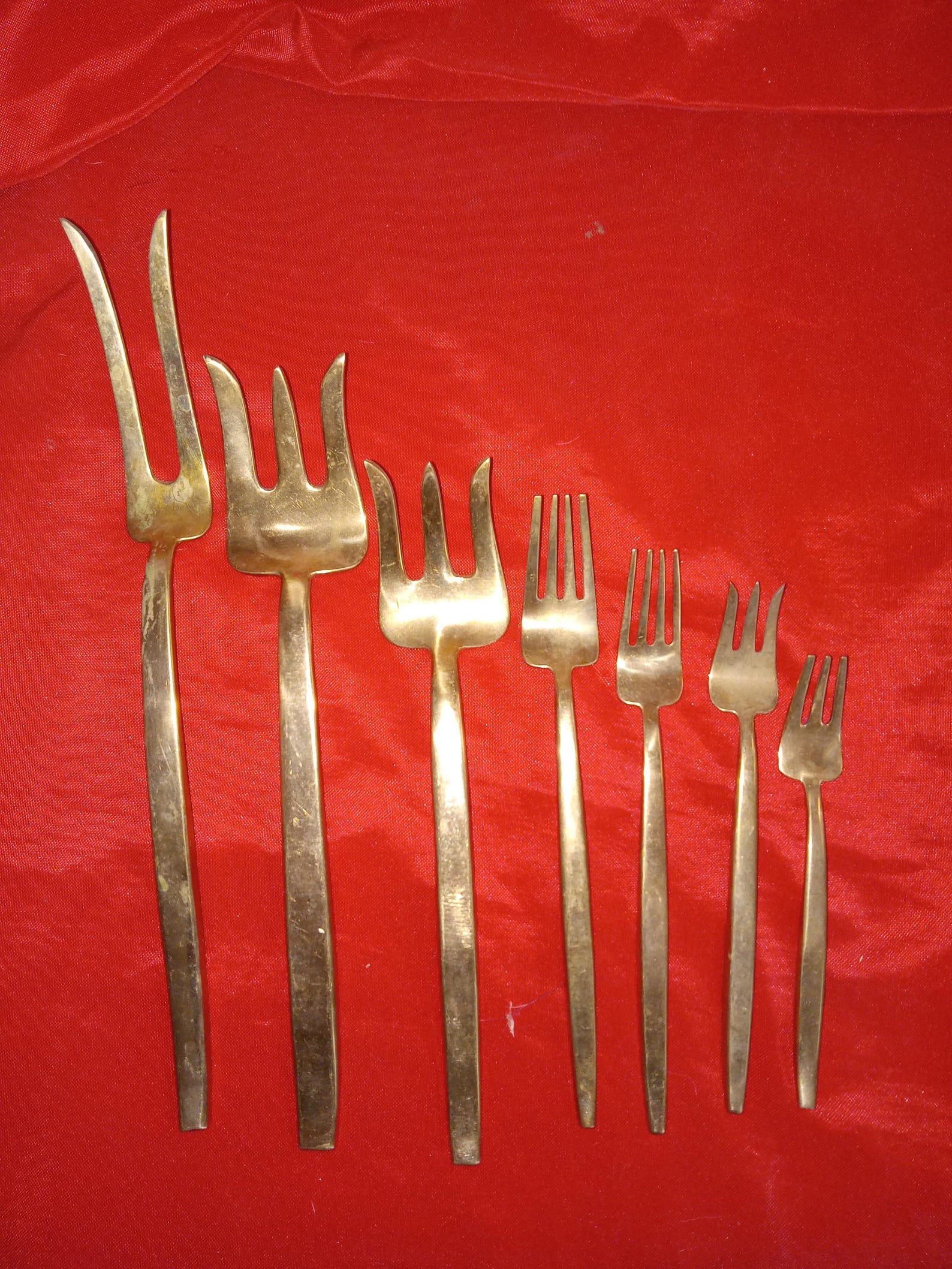 Vintage 101pc Bronze Flatware Set - Etsy